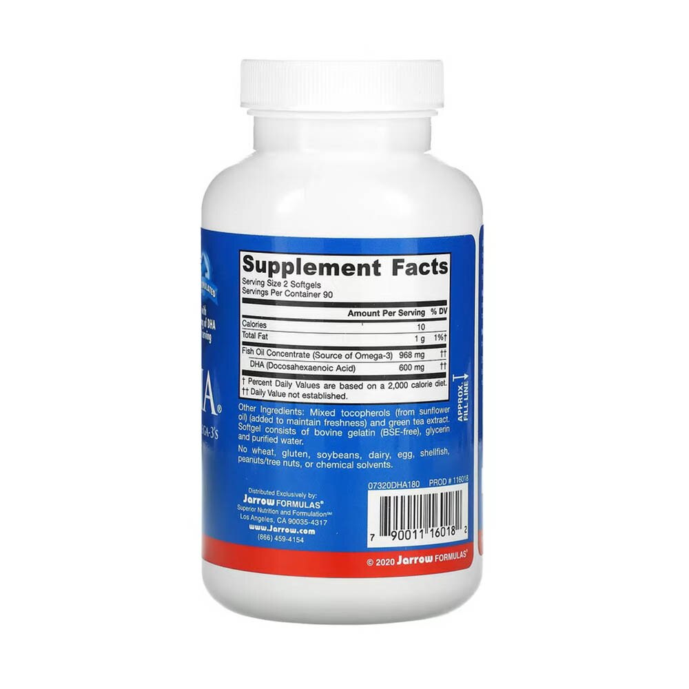 Max DHA Omega 3 Fish Oil, Jarrow Formulas, 180 softgels - eMAG.ro