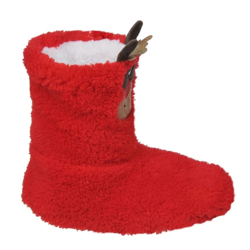 Botosei dama, Zola,rosii cu model ren, anti-alunecare - eMAG.ro