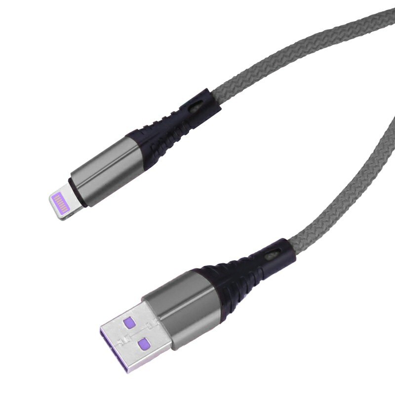 USB към Lightning 8-пинов кабел за зареждане на iPhone, подсилен, 1 м ...