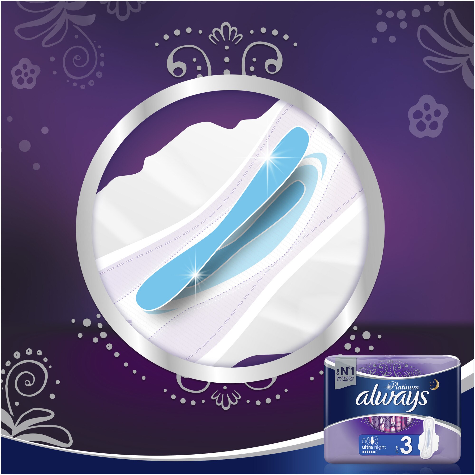 Pachet promo: Absorbante Always Platinum Ultra Night, 12 buc ...