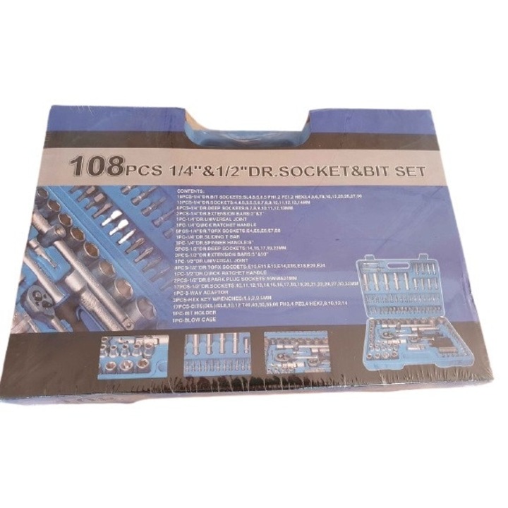 Set trusa scule 108 piese profesionala RLN Electronics™ - eMAG.ro