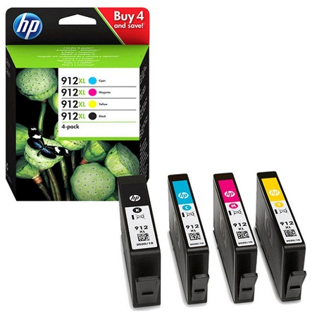Касета с мастило HP мултипак, 3YP34AE (912XL), Black, Cyan, Magenta ...