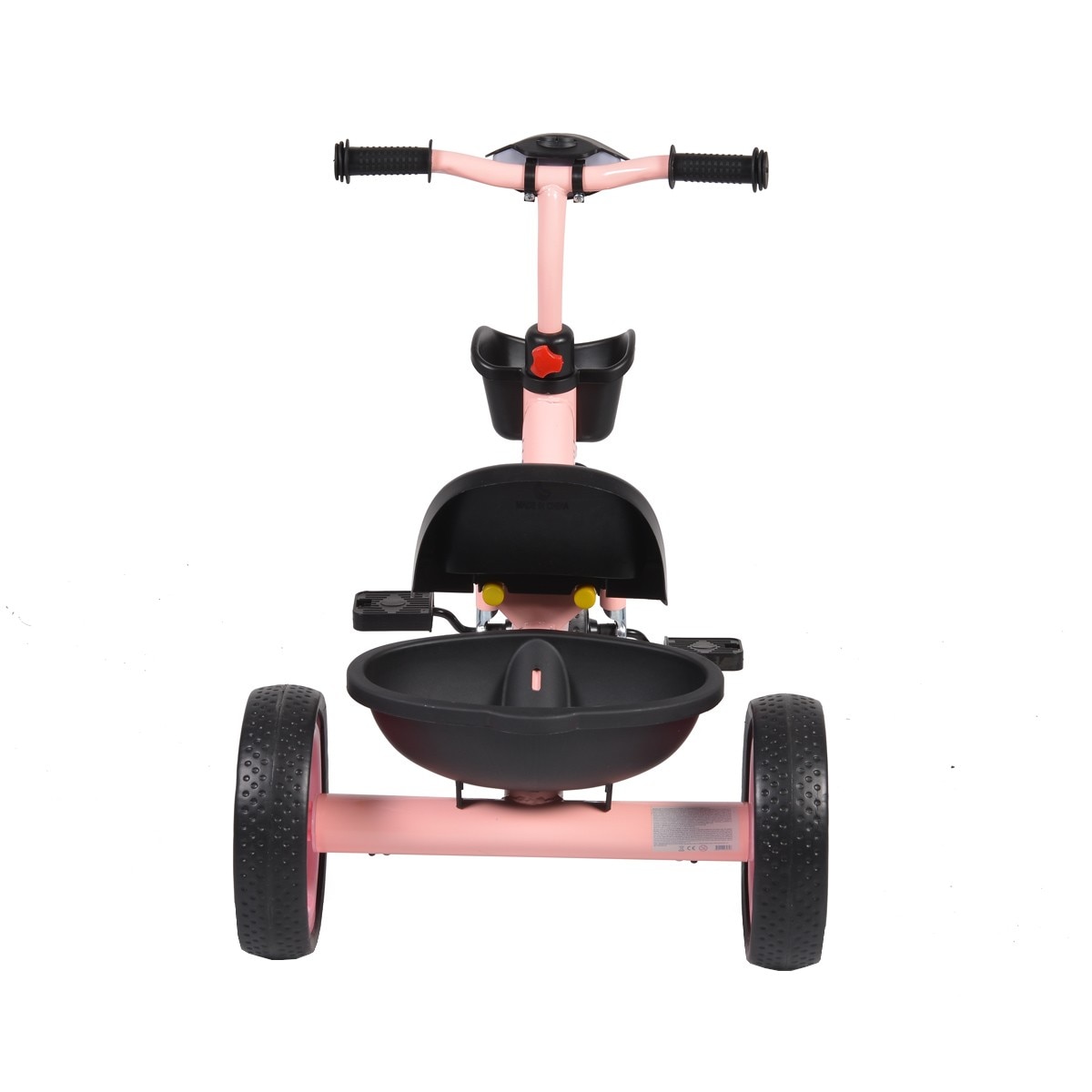 NOVOKIDS™ Hawk Trike с педали, С музика и светлини, Два коша за играчки ...