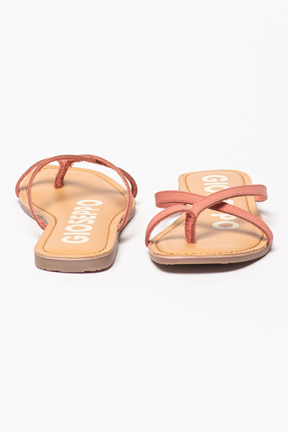 Gioseppo, Papuci din piele cu bareta pe deget Smelser, Roz fandango, 40 ...