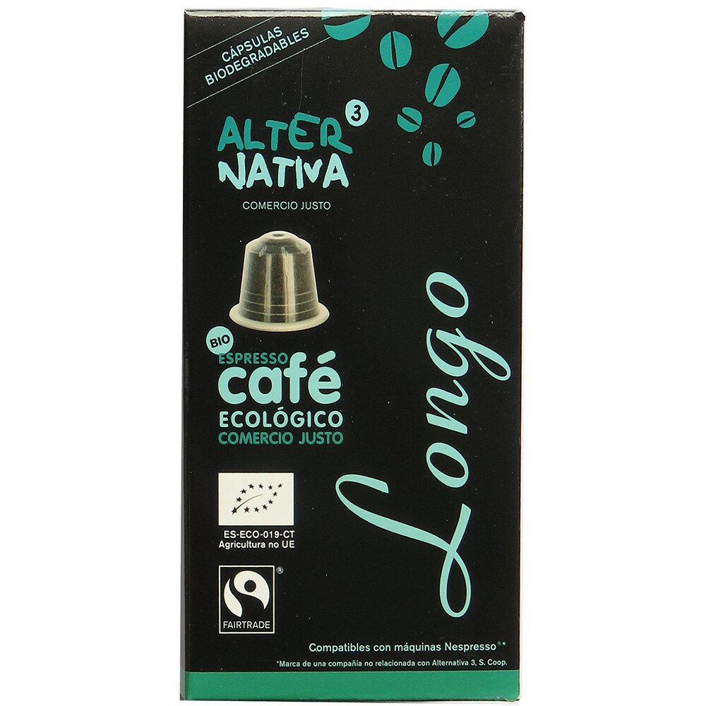 Cafea bio capsule compatibile Nespresso, Alternativa3, Longo, 10UN 5g ...