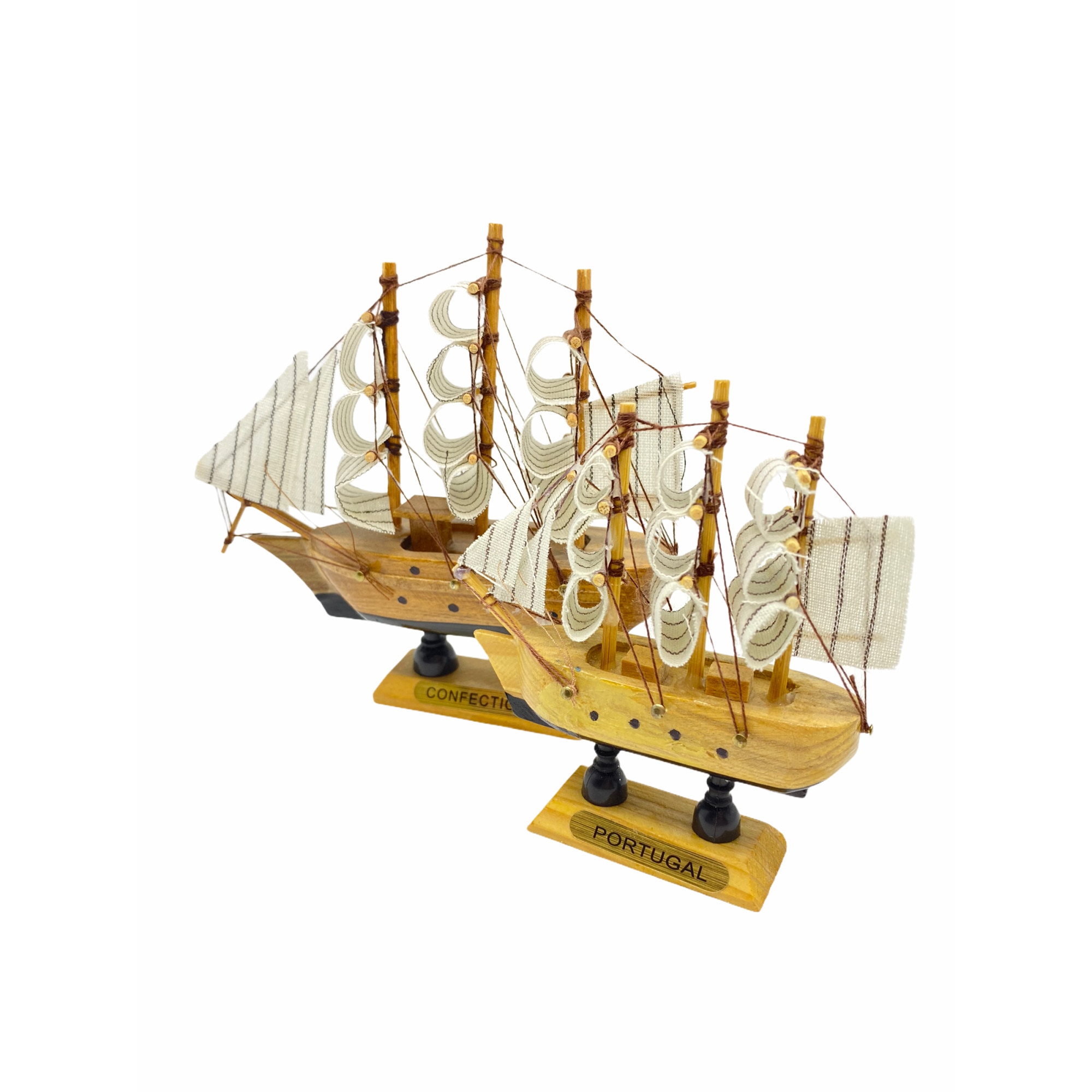 Set Atelier 2 corabii decorative, Lemn, 12x11/10x9cm - eMAG.ro