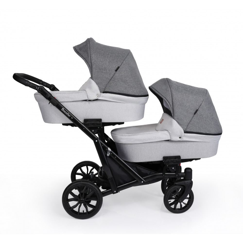 Carucior gemeni Kunert Booster Light 3 in 1 Gri/Jeans - eMAG.ro