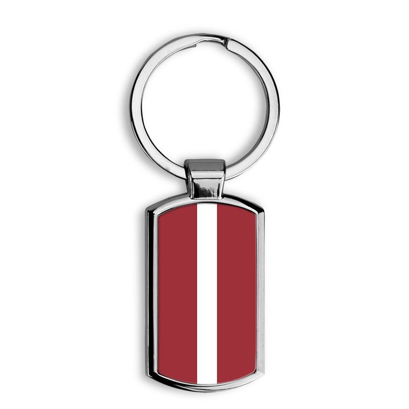 Breloc Mobiltokguru, Model Steag Letonia, Metal, 8 cm, Multicolor - eMAG.ro