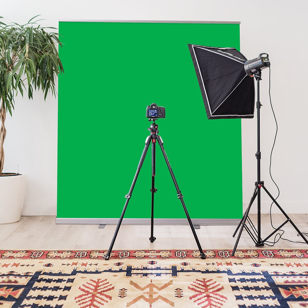 Perete Formtex Fundal Studio Verde (Green Screen) de tip Roll Up cu ...