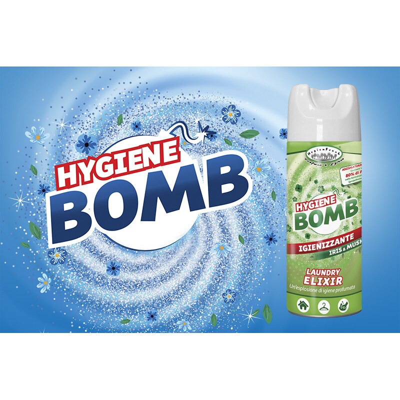 Igienizant pentru haine, incaltaminte si suprafete Hygiene Bomb Elixir ...