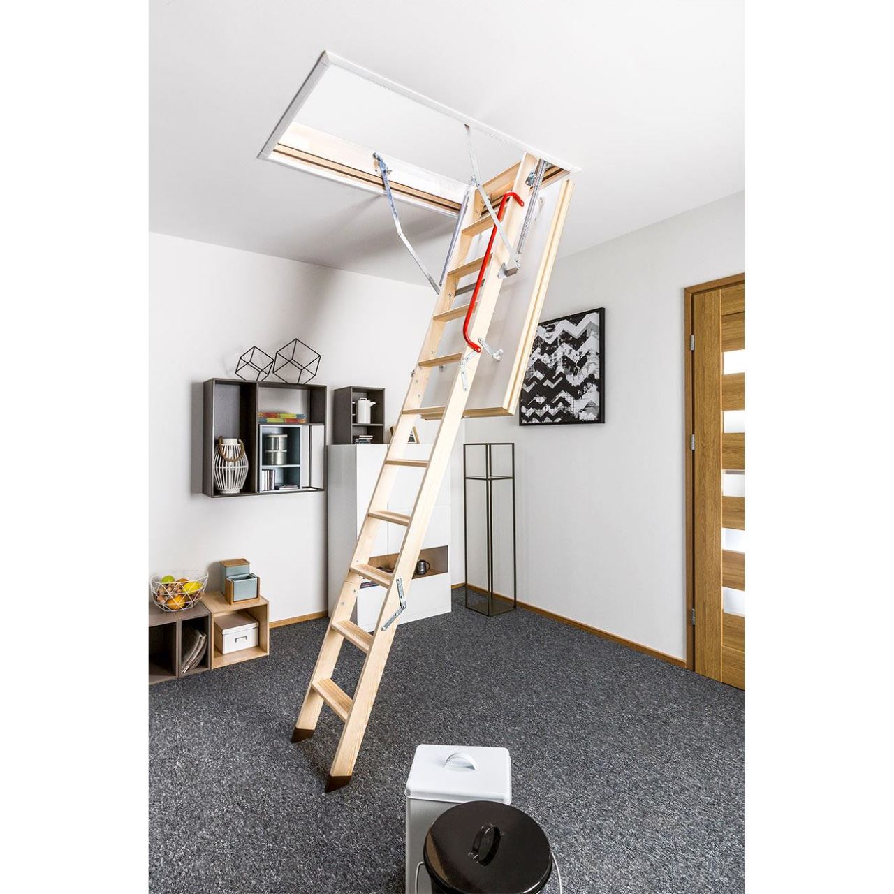 Scara modulara din lemn pentru acces pod/mansarda Fakro LTK Energy ...