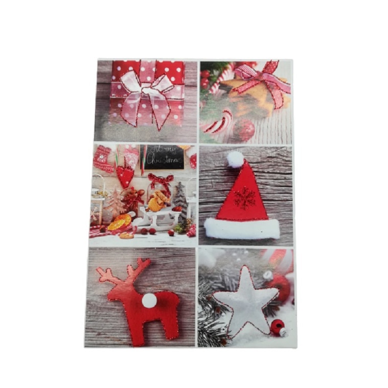 Felicitare cu motive de Craciun ov009, format C6, cu plic inclus - eMAG.ro