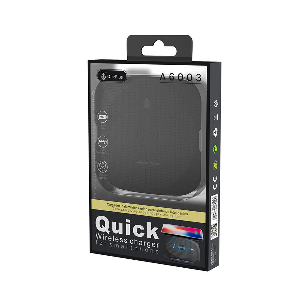 Безжично зарядно устройство One Plus A6003, Qi, 5V/1.0A, Черен - eMAG.bg