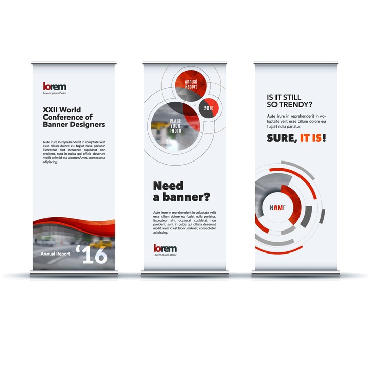 Roll-up banner, Fullcolor, economic, 100 x 200 cm - eMAG.ro
