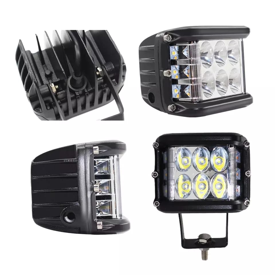 Proiector led Off Road bicolor, alb si galben stroboscop, 45W Suv, ATV ...