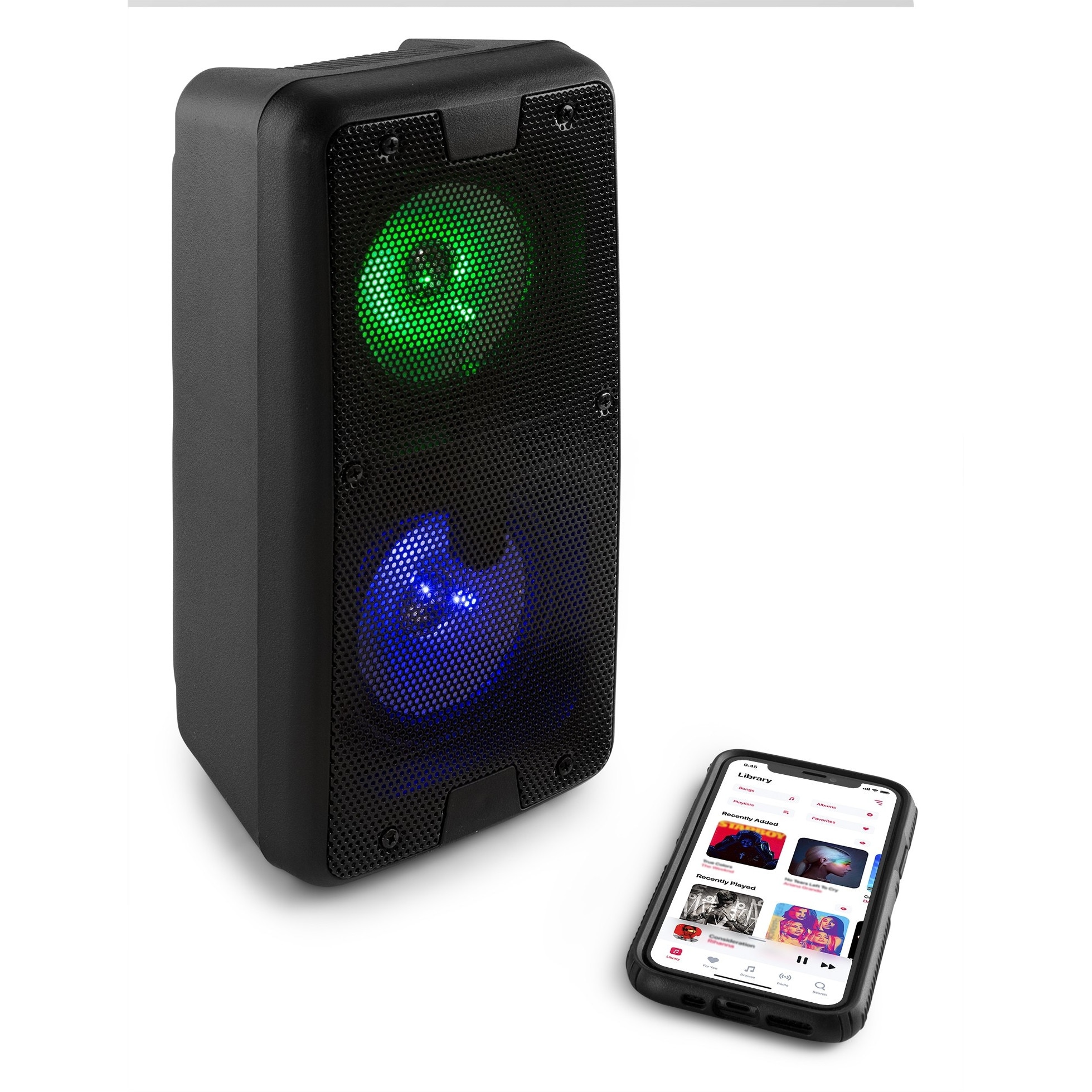 Boxa de petrecere, 2x4”, 50W, LED Disco, Bluetooth/USB/SD, Fenton SBS65 ...