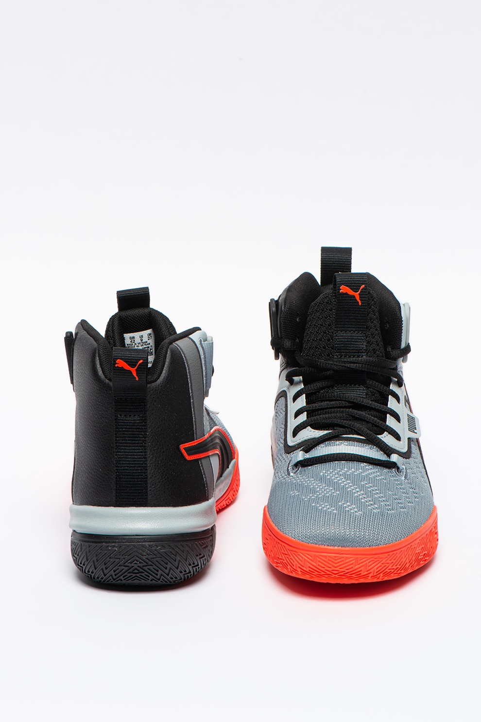 Puma, Баскетболни обувки Legacy Disrupt, Светлосив / Черен, 9 - eMAG.bg