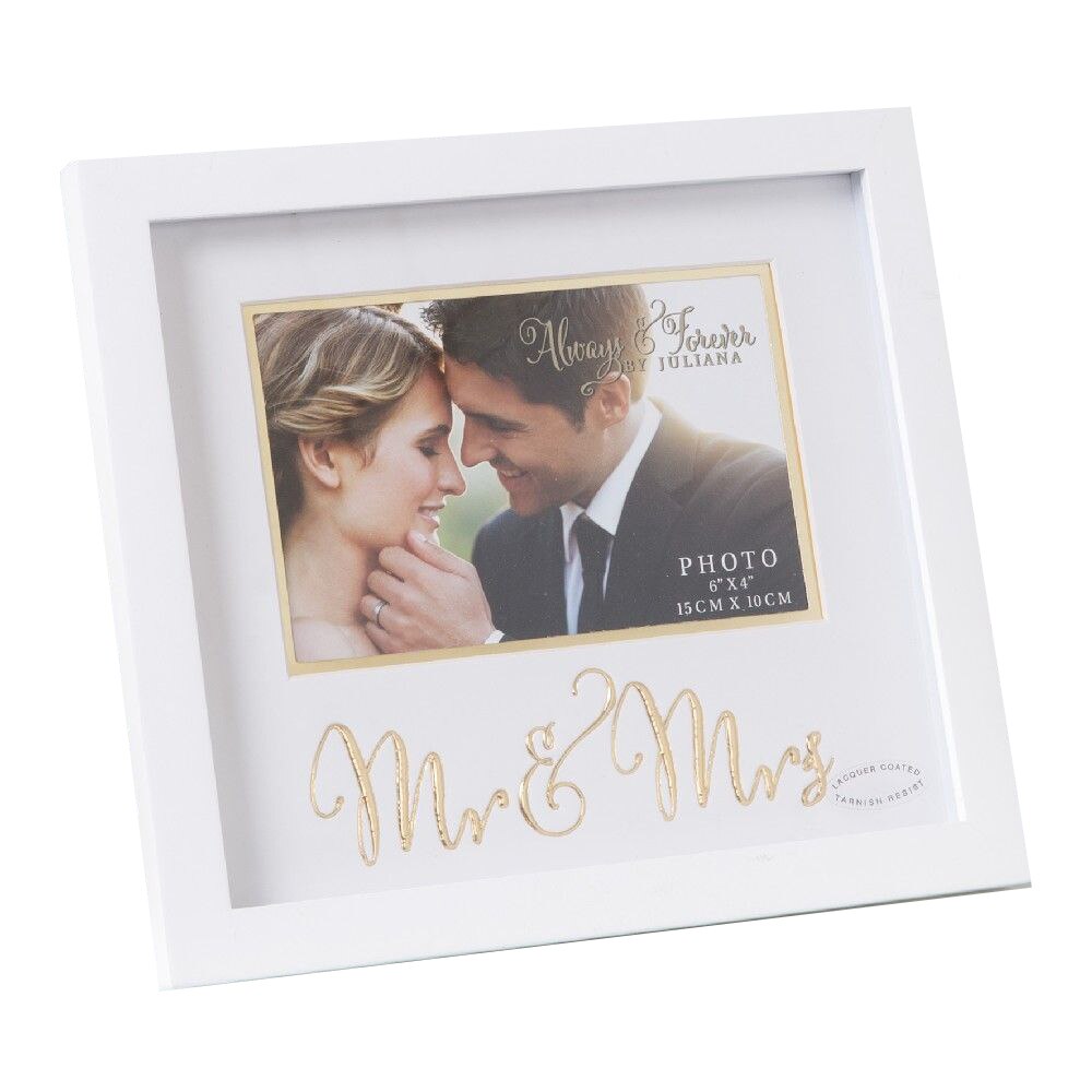 Rama foto de nunta Mr& Mrs, Alba, 15 x 10 cm - eMAG.ro