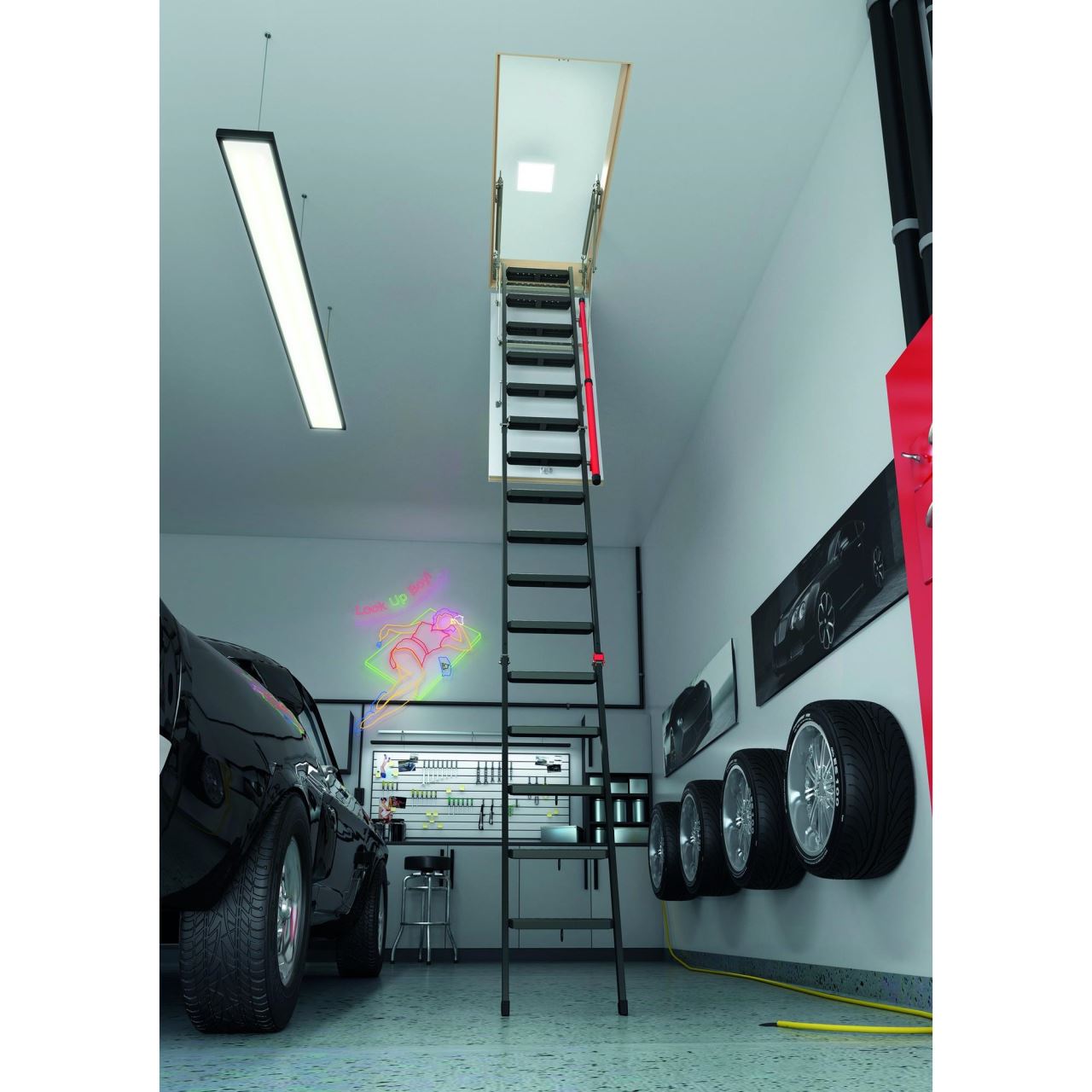 Scara modulara metalica pentru acces pod/mansarda Fakro LML Lux ...