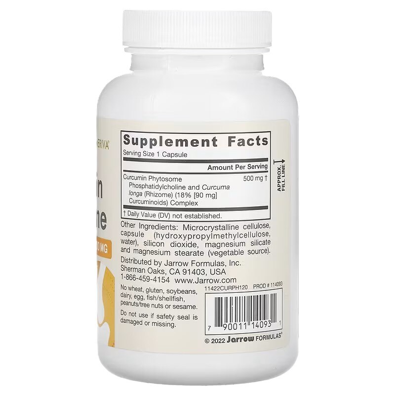 Supliment alimentar Jarrow Formulas Curcumin Phytosome Meriva 500mg ...