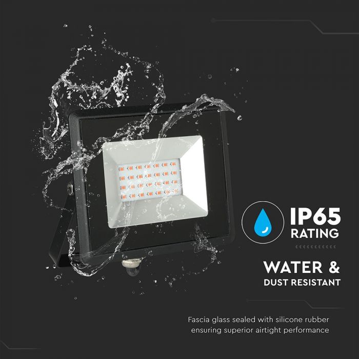 Proiector LED SMD V-TAC 5992, 20W, E-Series, IP65, aluminiu, lumina ...