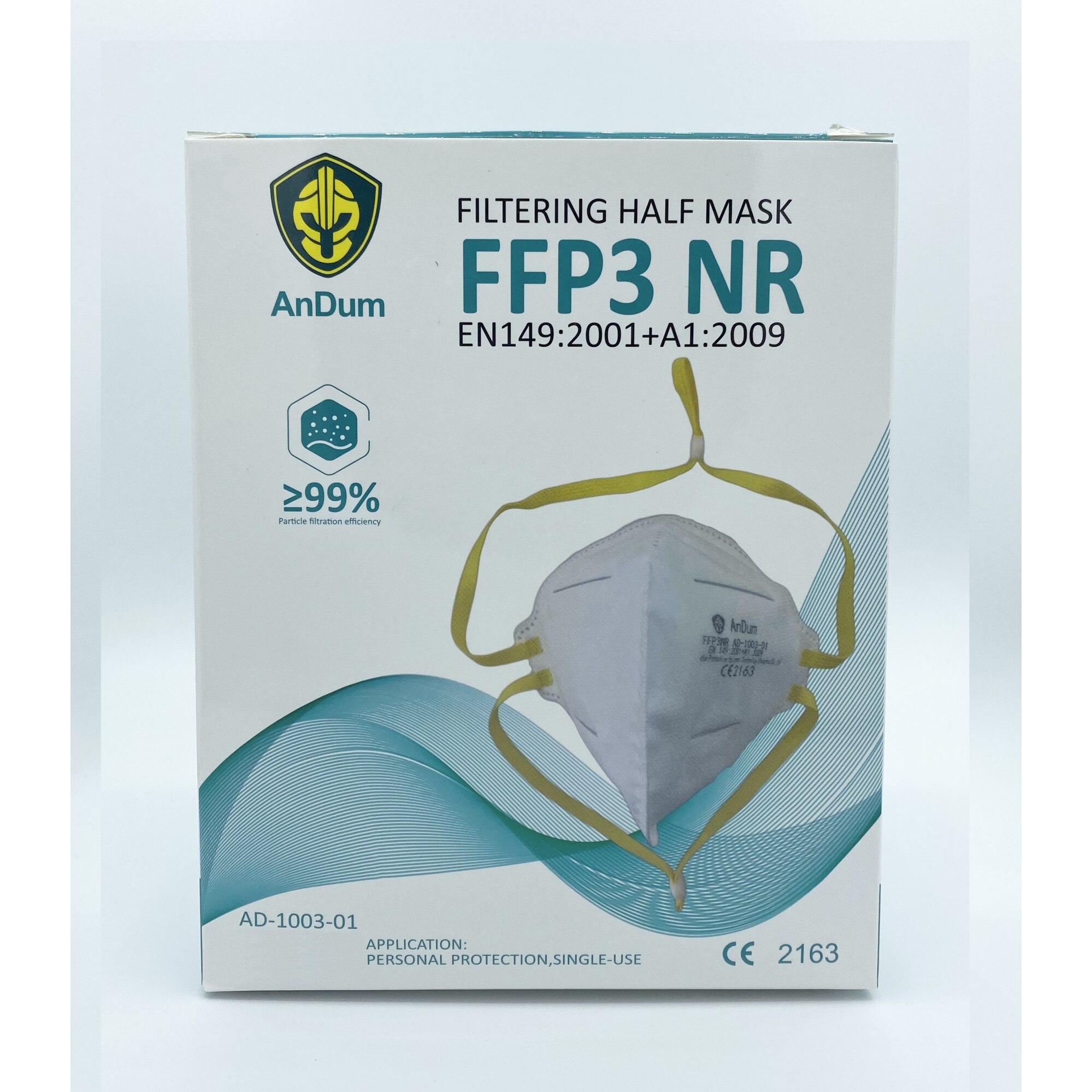 Set 5 Masti profesionale Andum FFP3, 5 straturi protectie ridicata ...