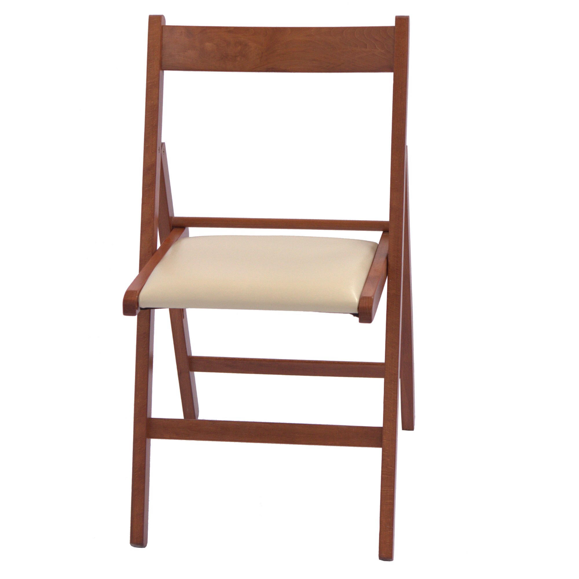 Scaun pliant Basic cires, tapitat cu piele ecologica Crem - eMAG.ro