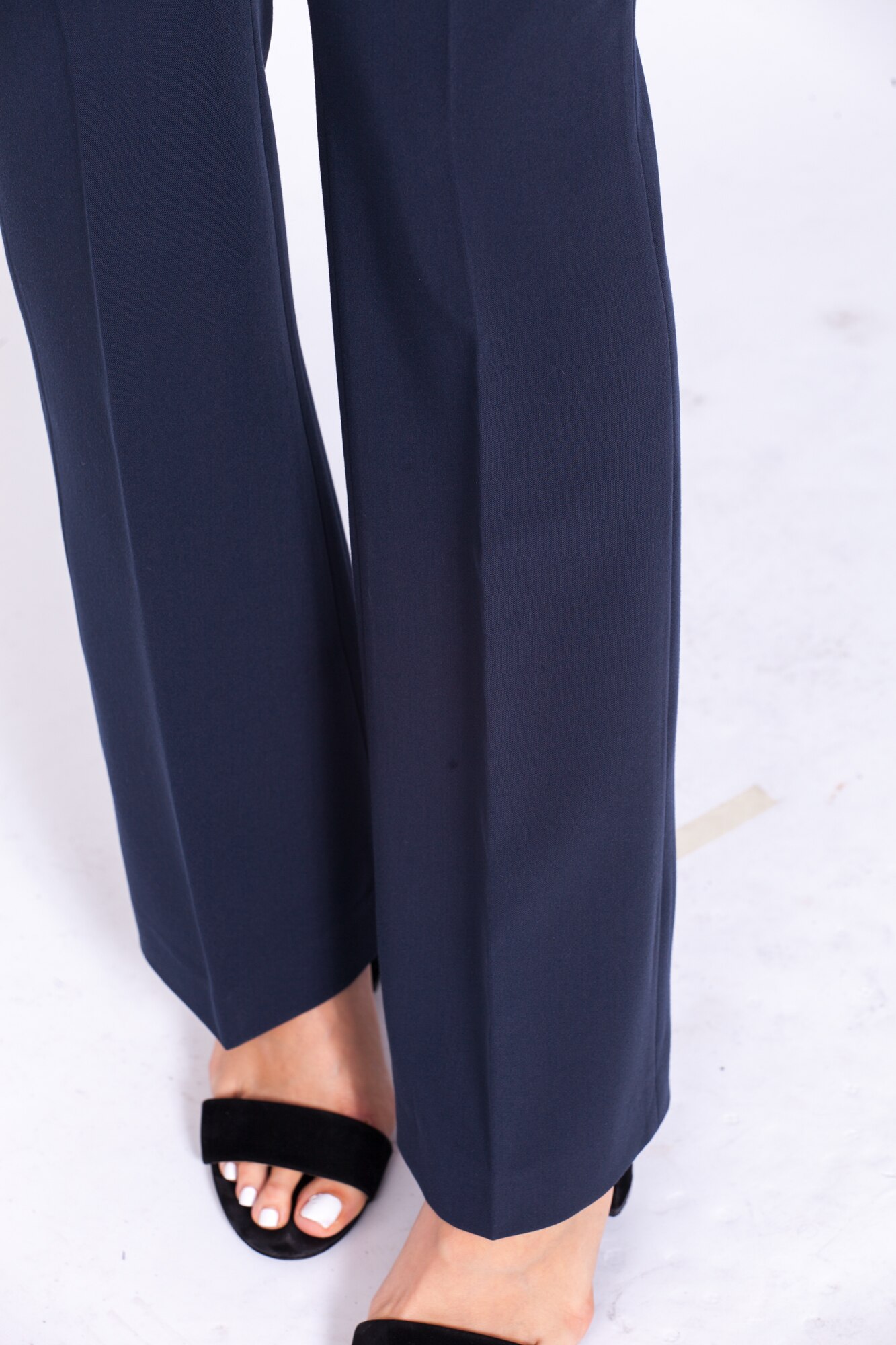 Pantaloni putin evazati cu buzunare, Joy Patterns&Design, Bleumarin, 48 ...