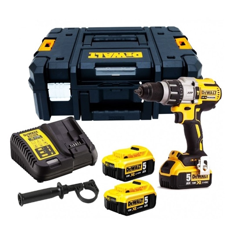 DeWALT - Masina de gaurit si insurubat cu percutie 95Nm, cu 3 acumulatori 18V, 5.0Ah, incarcator ...