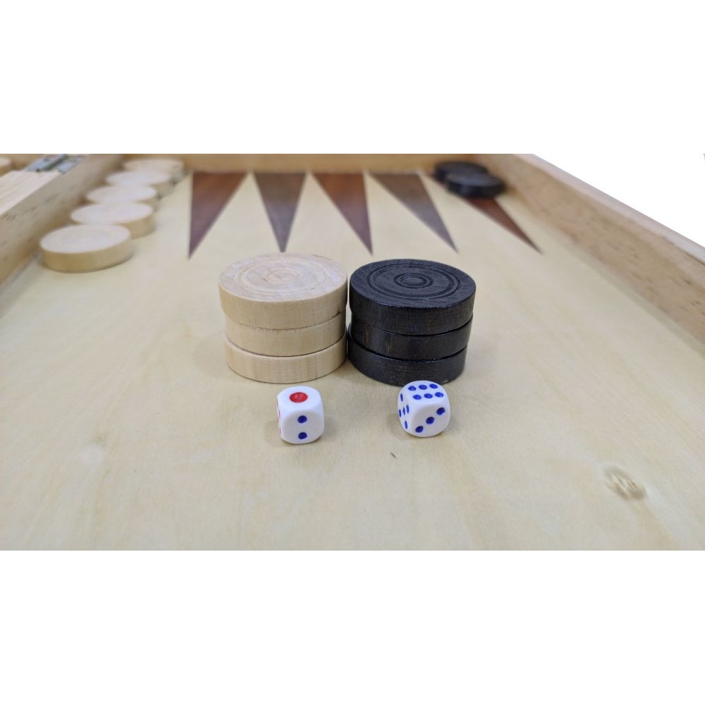 Joc Sah si table, MAXIMA, 49x49 cm, Lemn, Figurine 5-9 cm - eMAG.ro