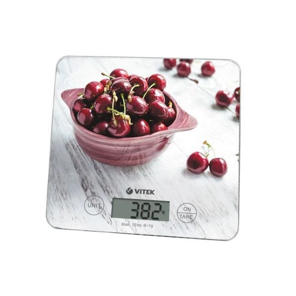 Cantar de bucatarie VITEK VT-8002, 10kg, sticla securizata, ceas, indicator de temperatura ...