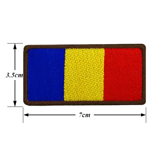 Emblema brodata, steag romania, 7x3.5 cm - eMAG.ro