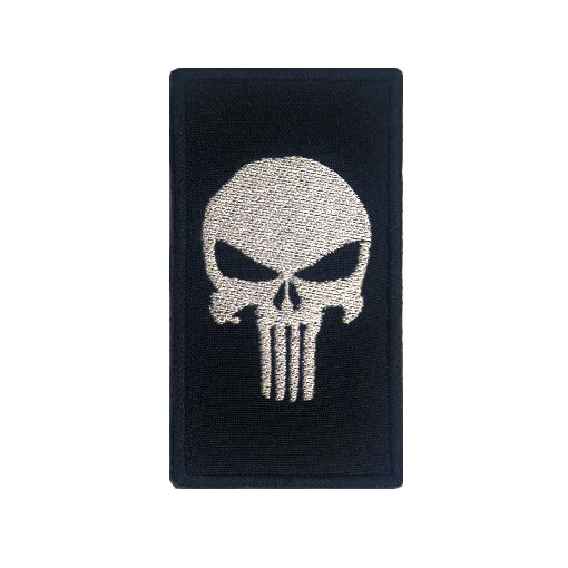 Emblema brodata, cap schelet, 9x5cm - eMAG.ro