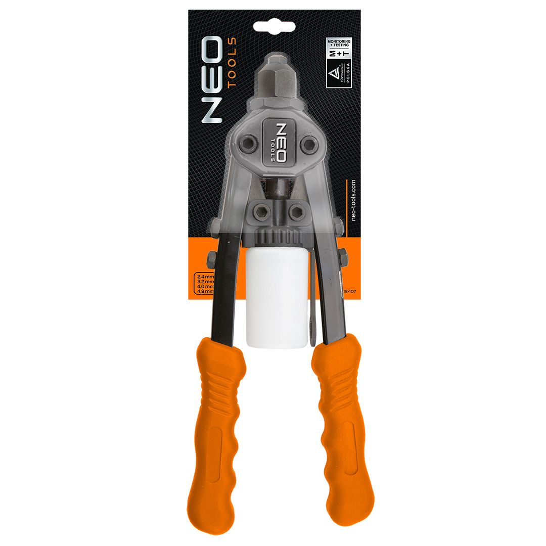 Cleste pentru nituri, aluminiu/cupru/otel/inox, 2.4 - 4.8 mm, 275 mm ...