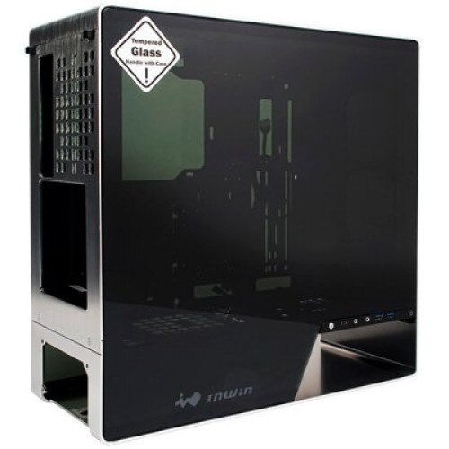 Carcasa computer, In-Win, 905, Turn mediu, Micro ATX, Negru/Argintu ...