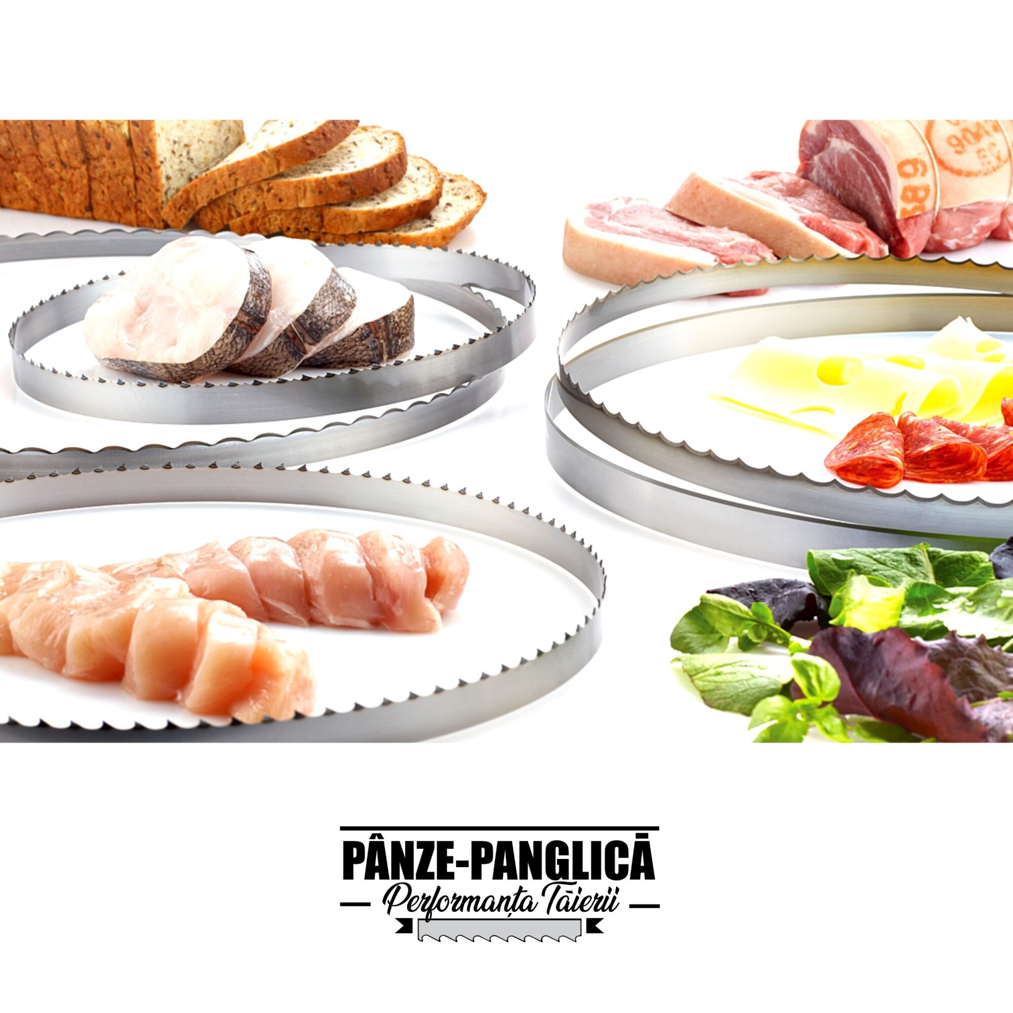 Set 10 Panza fierastrau macelarie Tho Knife 1800x16x4T, panza panglica ...
