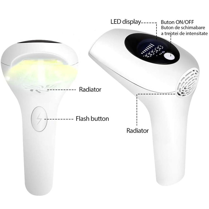 Epilator cu laser pentru epilare definitiva IPL 900 000 impulsuri, 8 ...