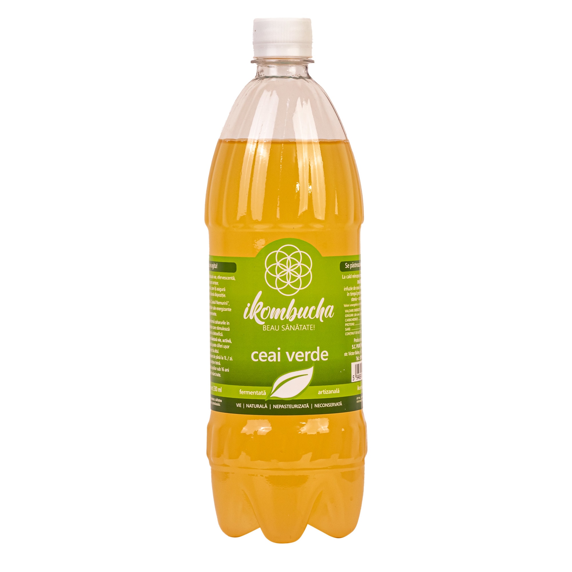 Bautura kombucha cu ceai verde, iKombucha, 1l - eMAG.ro