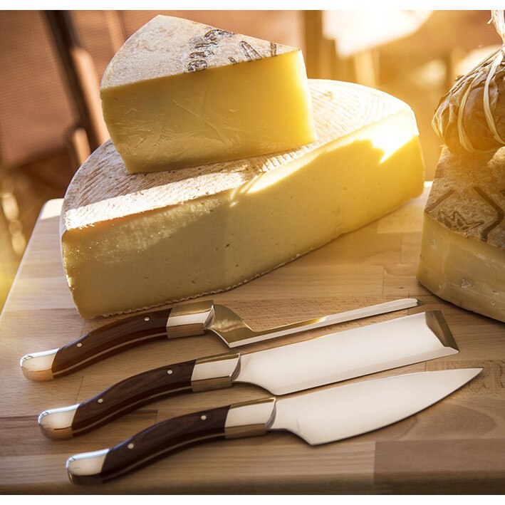 Set de 3 cutite pentru branza Legnoart, Fromager, otel japonez de ...