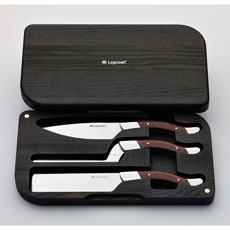 Set de 3 cutite pentru branza Legnoart, Fromager, otel japonez de ...
