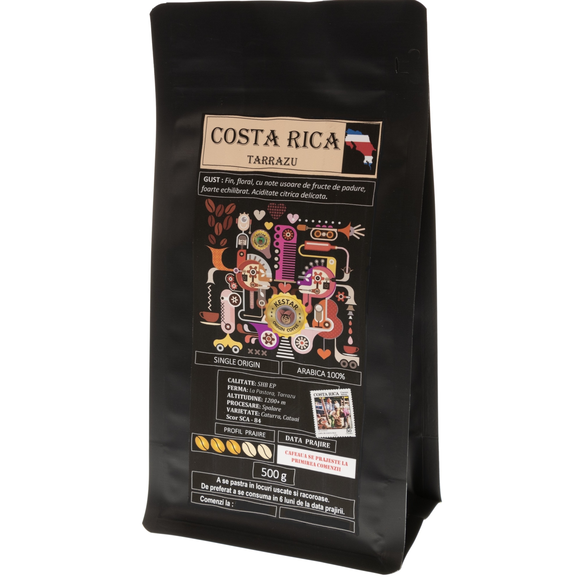 Cafea boabe, Kestar Coffee, COSTA RICA Tarrazu, Arabica 100%, 250 g ...