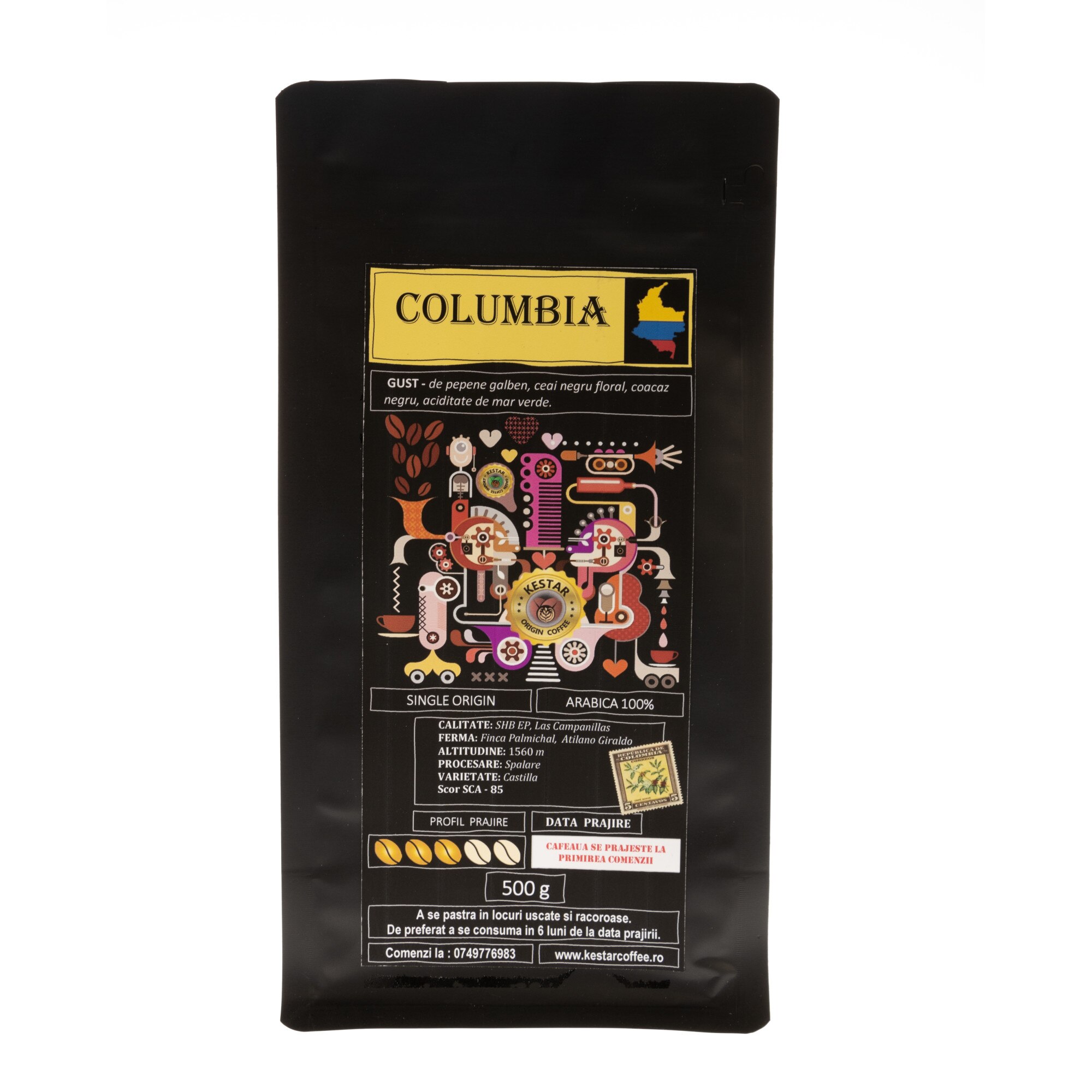 Cafea boabe, Kestar Coffee, Columbia, Arabica 100%, 1 KG - eMAG.ro