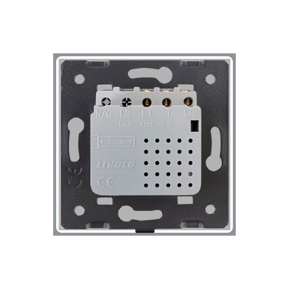 Modul intrerupator simplu cap scara / cap cruce, Livolo CSM_782100311 ...