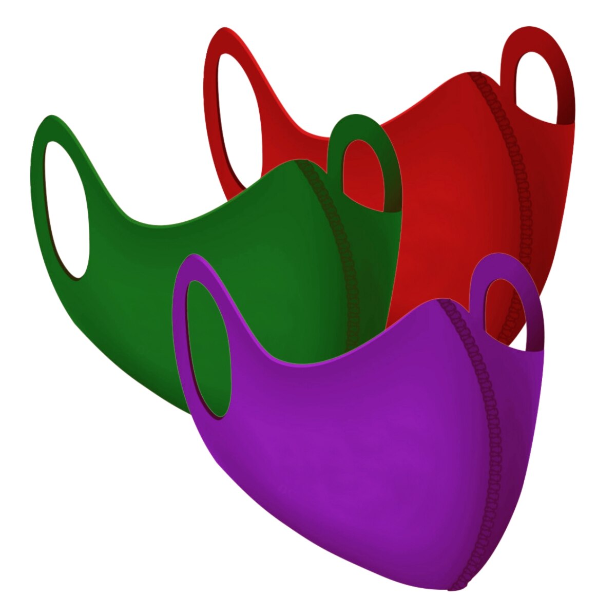 Set 3 bucati masca colorata neopren dama - eMAG.ro