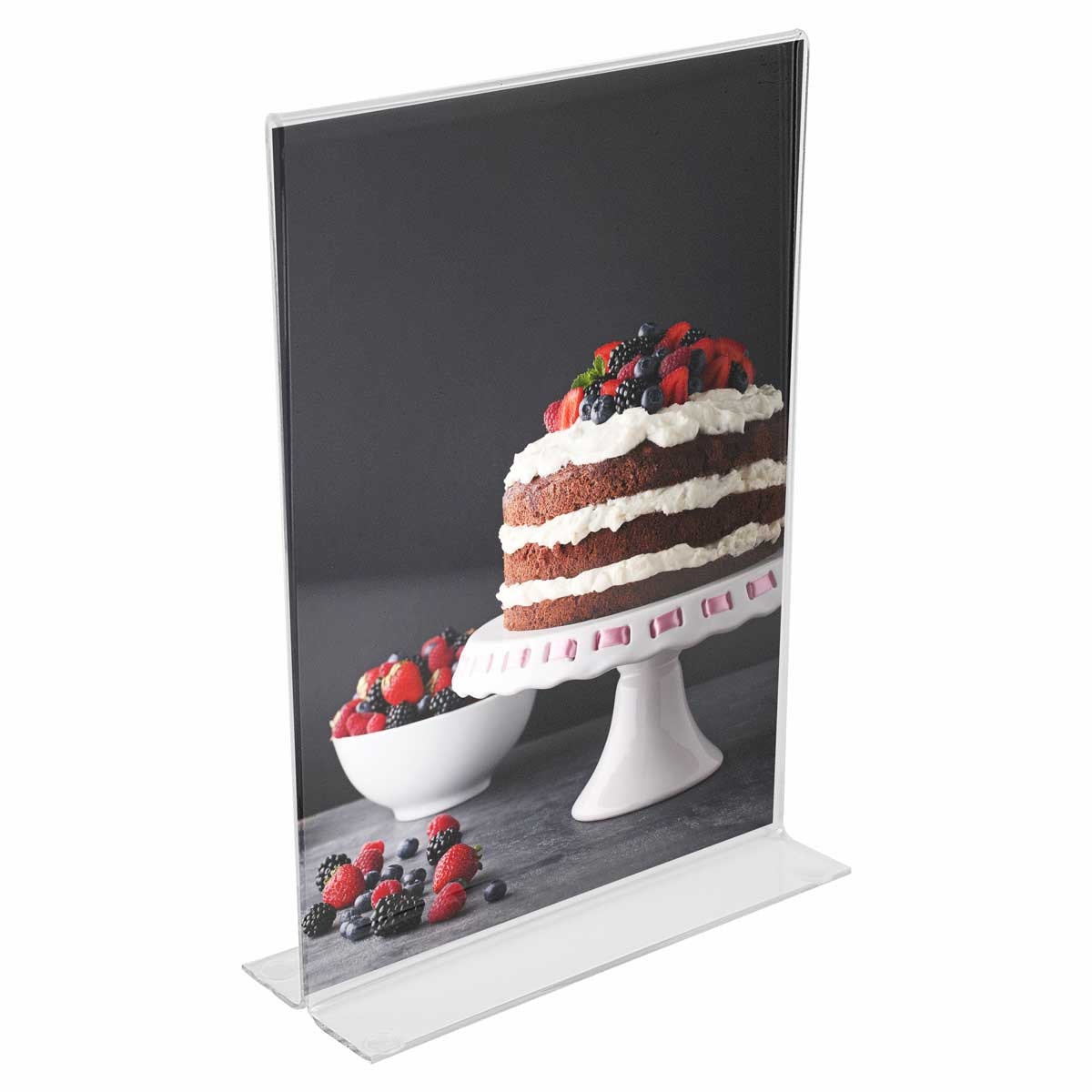 Suport meniu JJ DISPLAYS, din plastic transparent pentru birou, format A5, 5 buc/SET - eMAG.ro