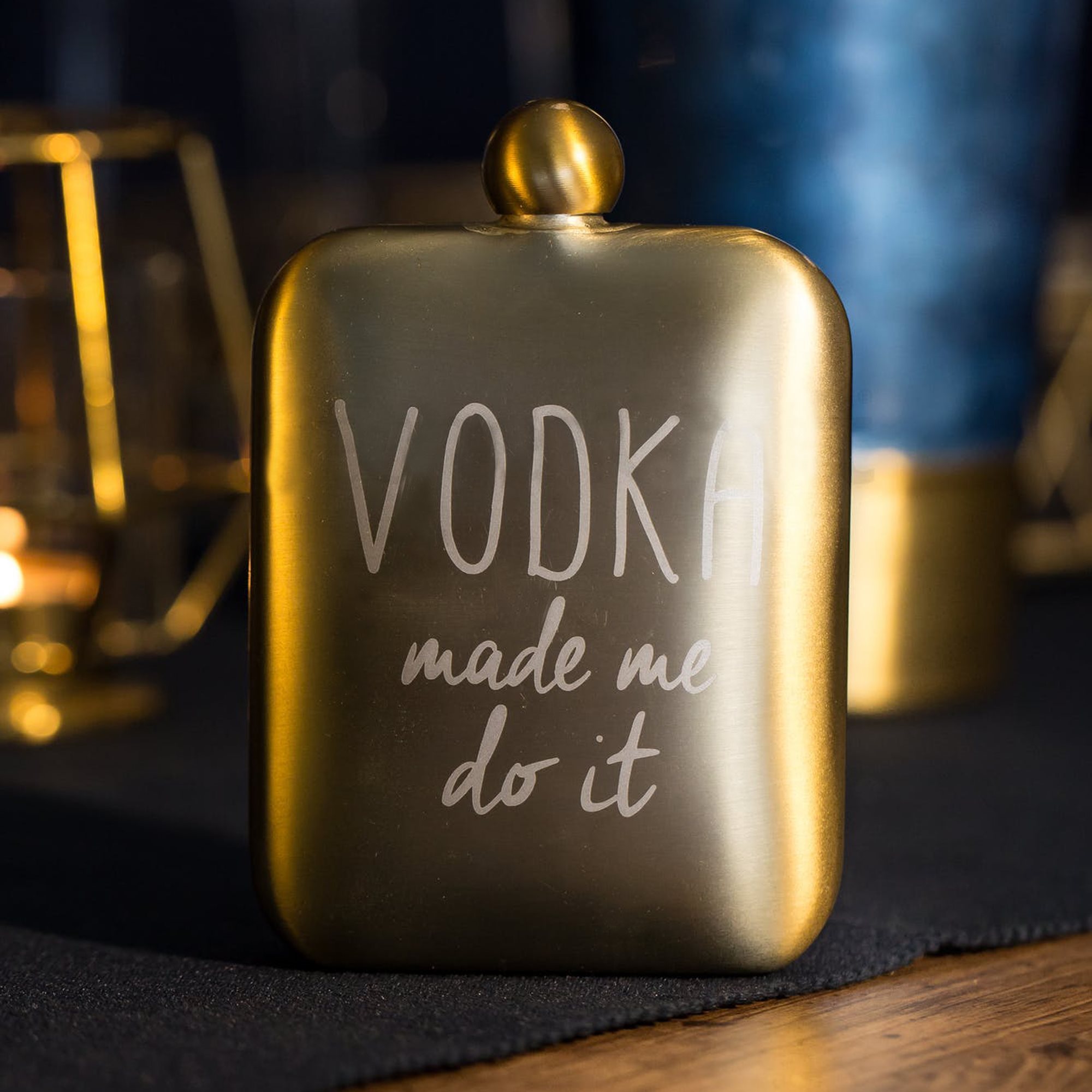 Butelca inox, "Vodka made me do it", 175ml, "Bar Craft" - Kitchen Craft ...