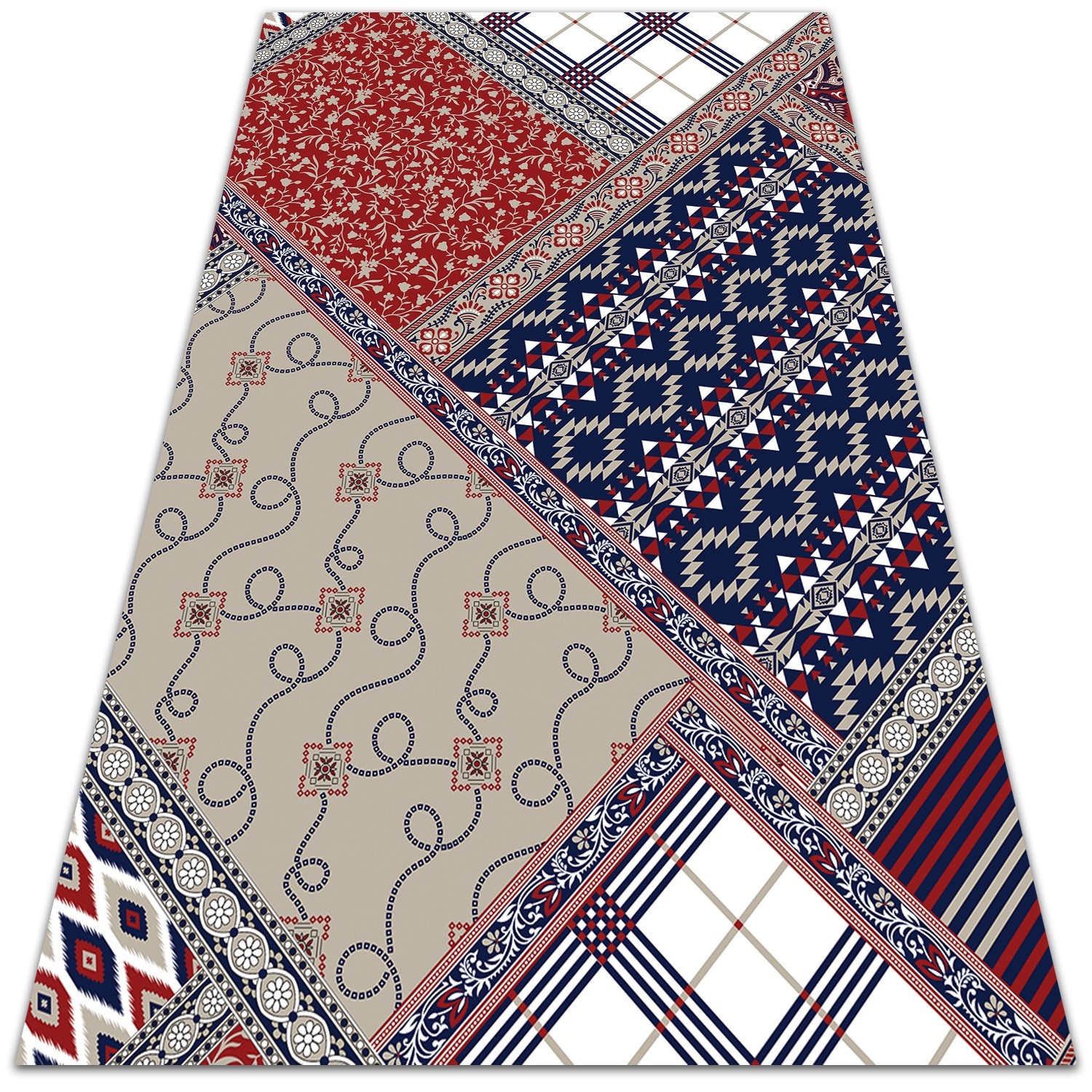 Covor de vinil pentru terasa, Covor de balcon, PVC, Model Vintage ...