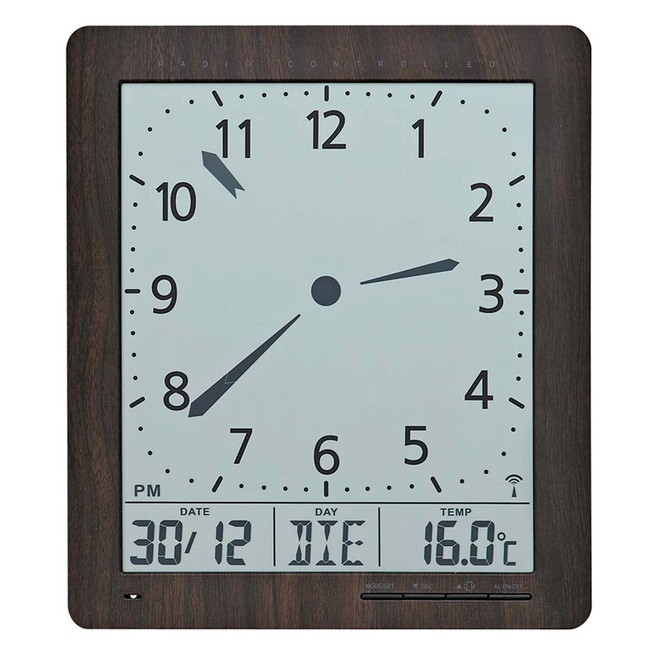 Ceas de perete AMS 5893, Quartz, Gri, Digital, Modern - eMAG.ro