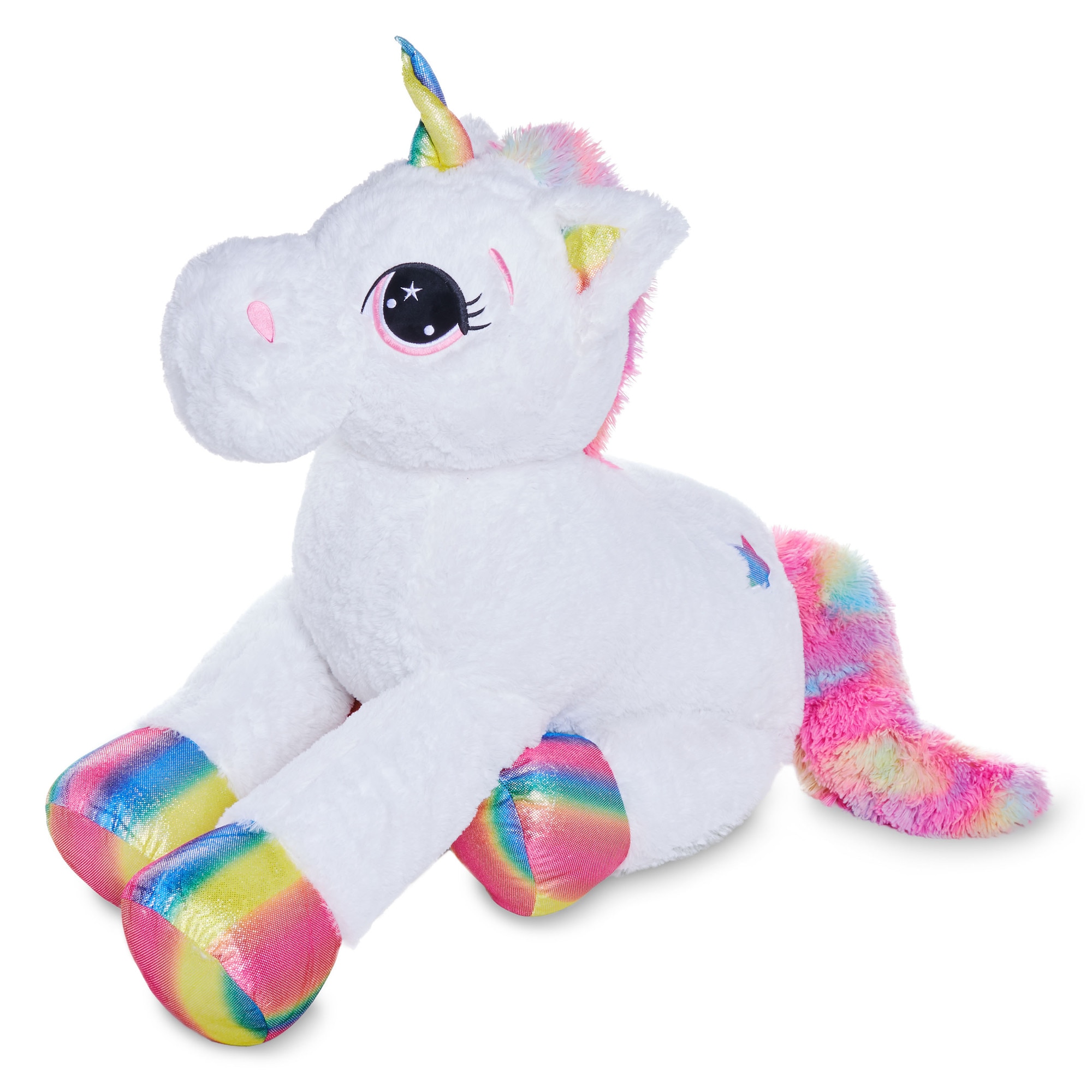 Jucarie de Plus Gigant Unicornul Magic Rainbow, Moale, Multicolor ...