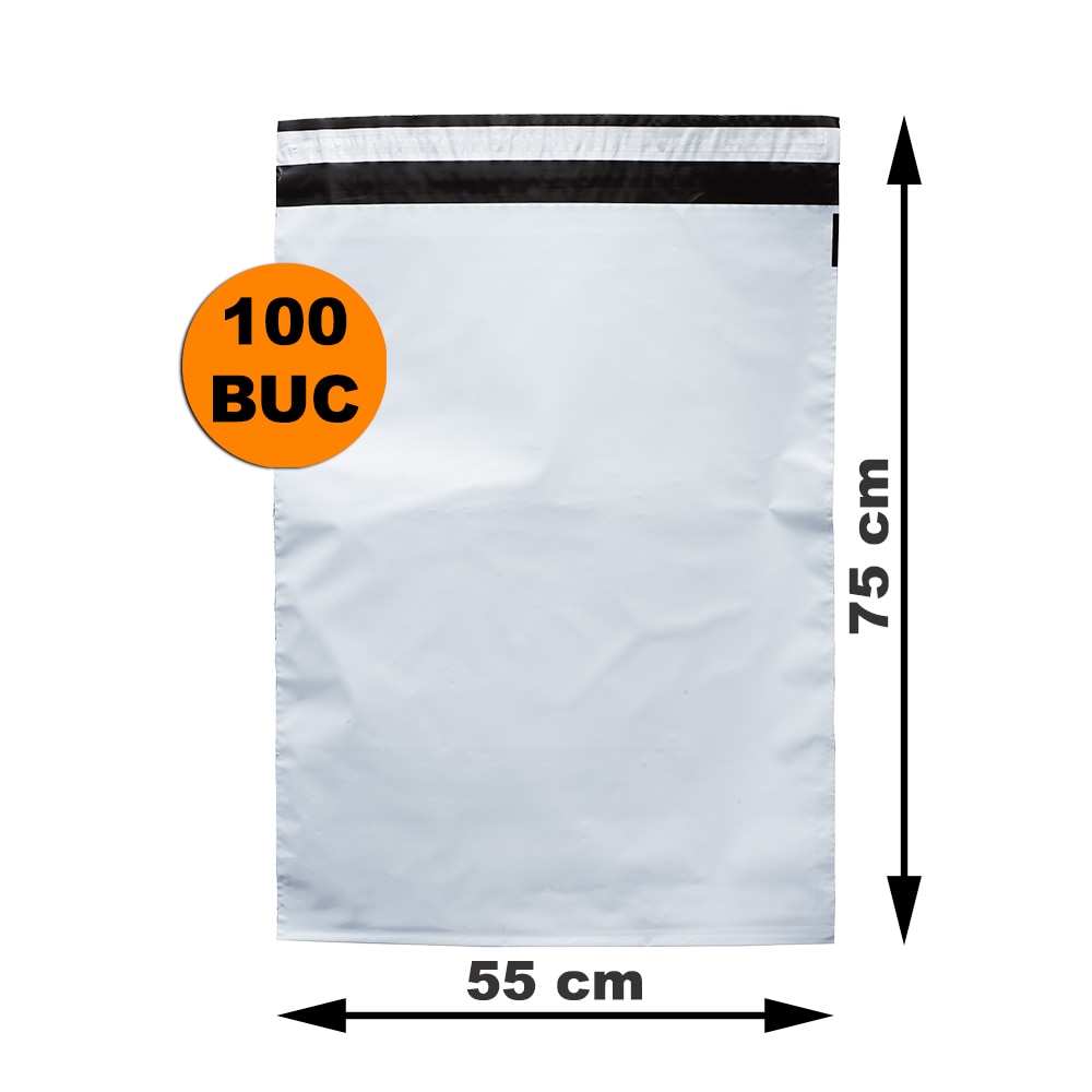 Set 100 Pungi curierat RMF, 550x770+60 mm, 70 microni - eMAG.ro